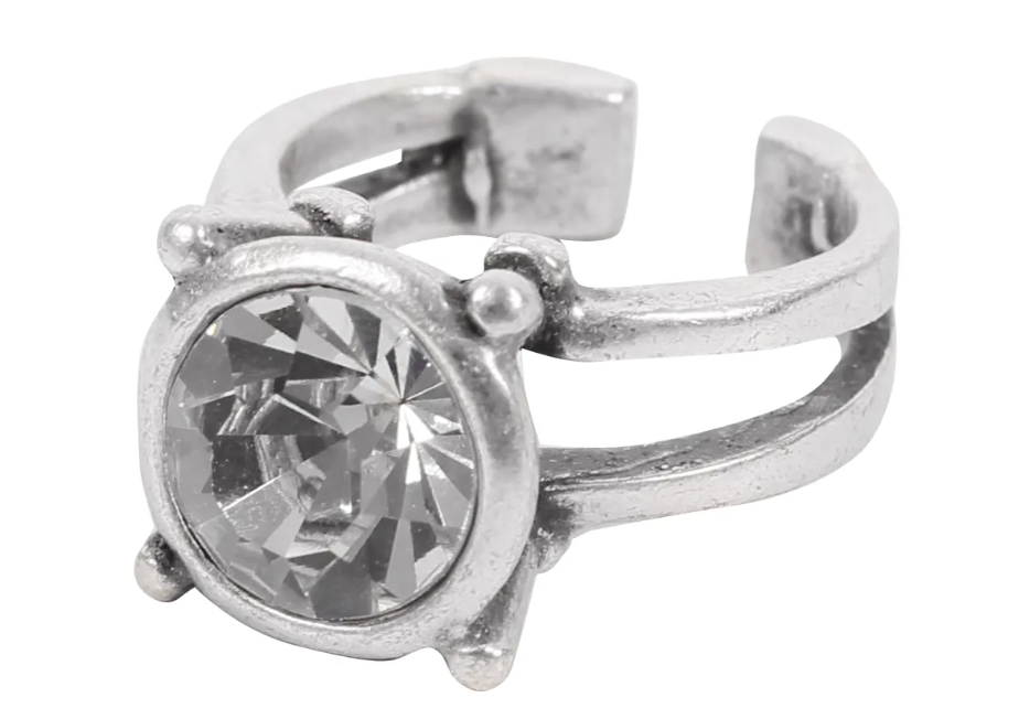 Handmade Crystal Brass Ring – Betsy Jenney